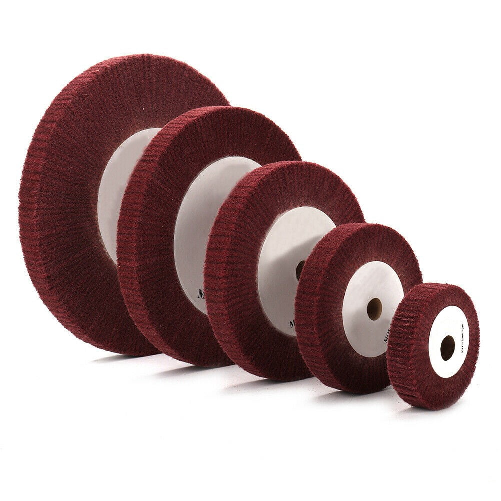 4”~12“ Nylon Fiber Flap Polishing Wheel Disc Non-Woven Abrasive Buffing ...