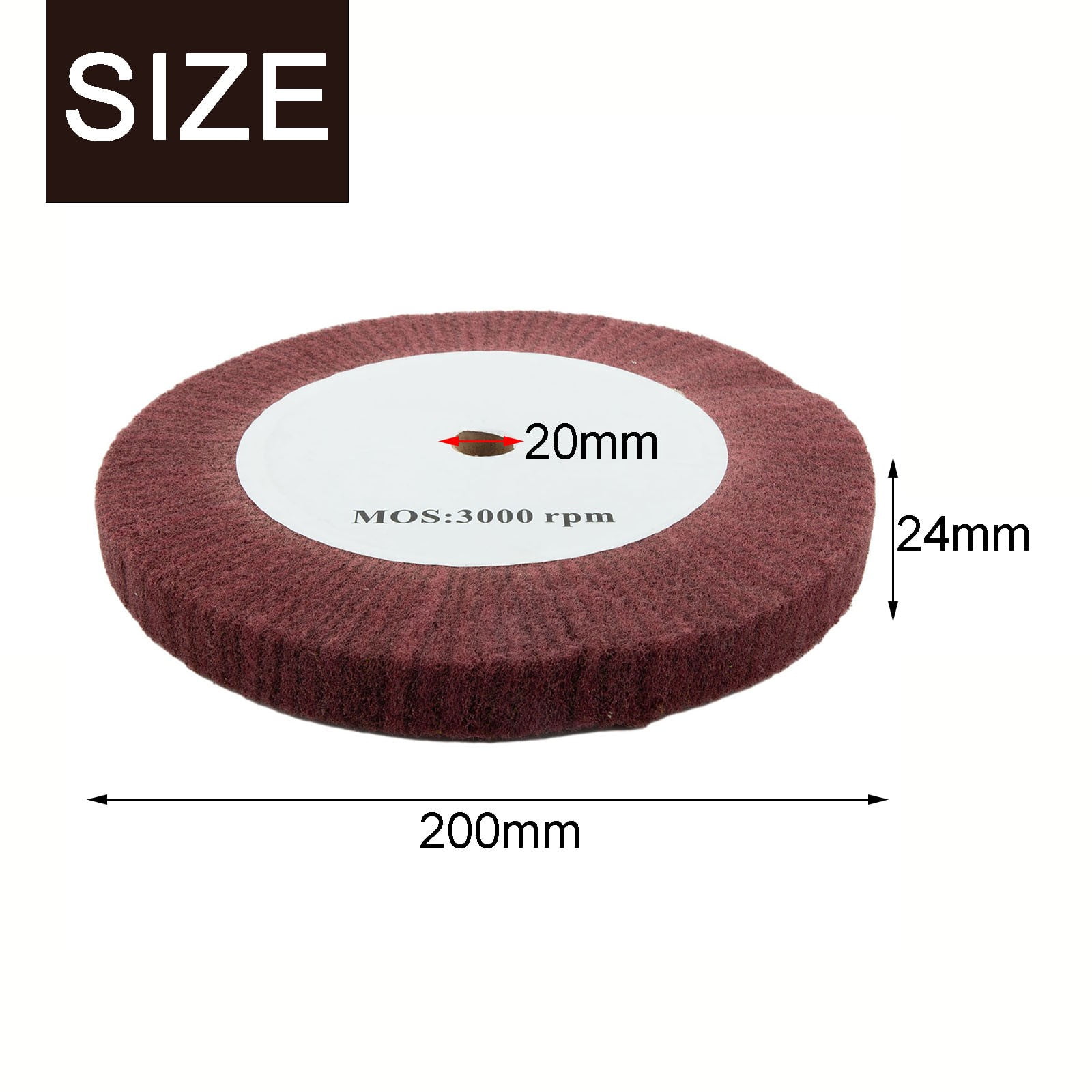 4”~12“ Nylon Fiber Flap Polishing Wheel Disc Non-Woven Abrasive Buffing ...