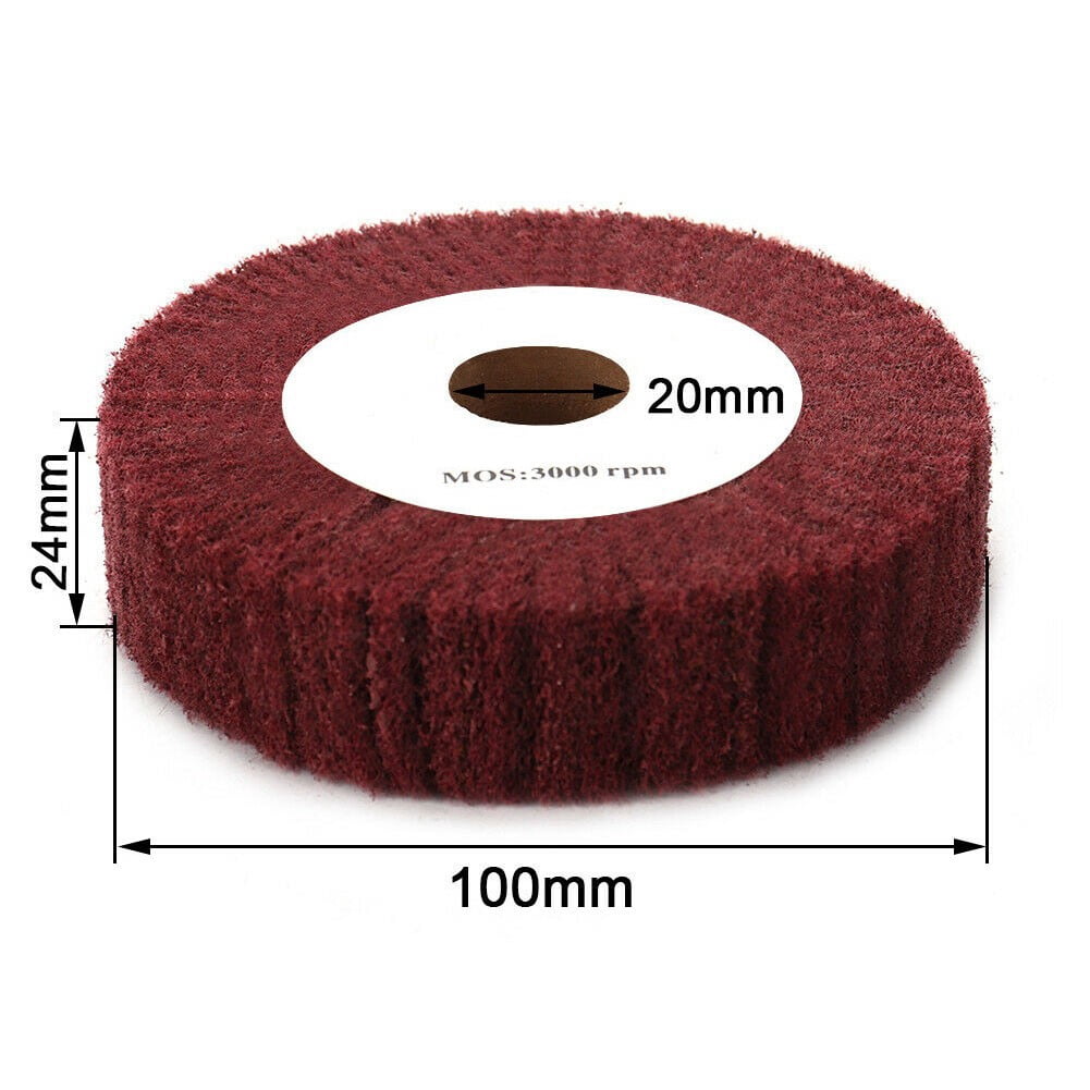 4”~12“ Nylon Fiber Flap Polishing Wheel Disc Non-Woven Abrasive Buffing ...