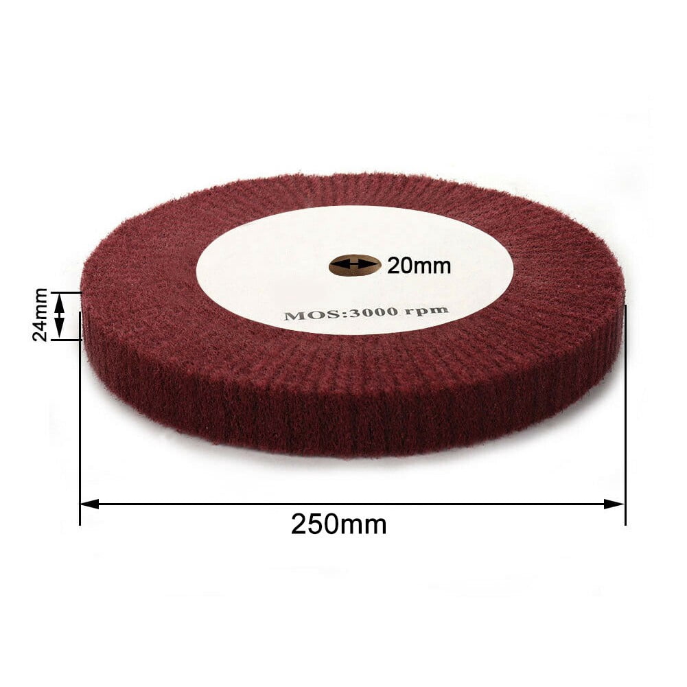 4”-12“ Nylon Fiber Flap Polishing Wheel Disc Non-Woven Abrasive Buffing ...