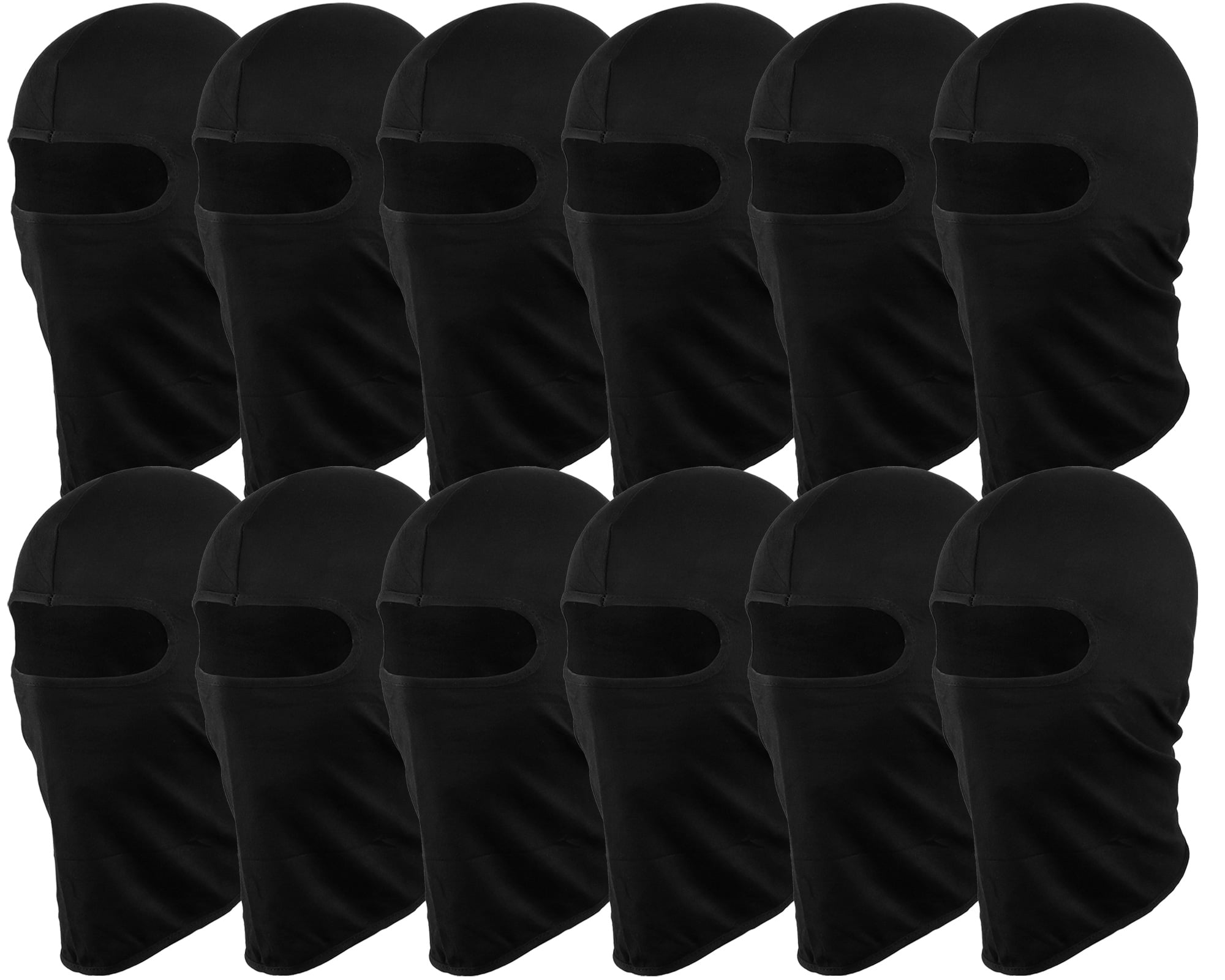 Falari 12-Pack Black Balaclava Face Mask, Full Cover, Lightweight ...