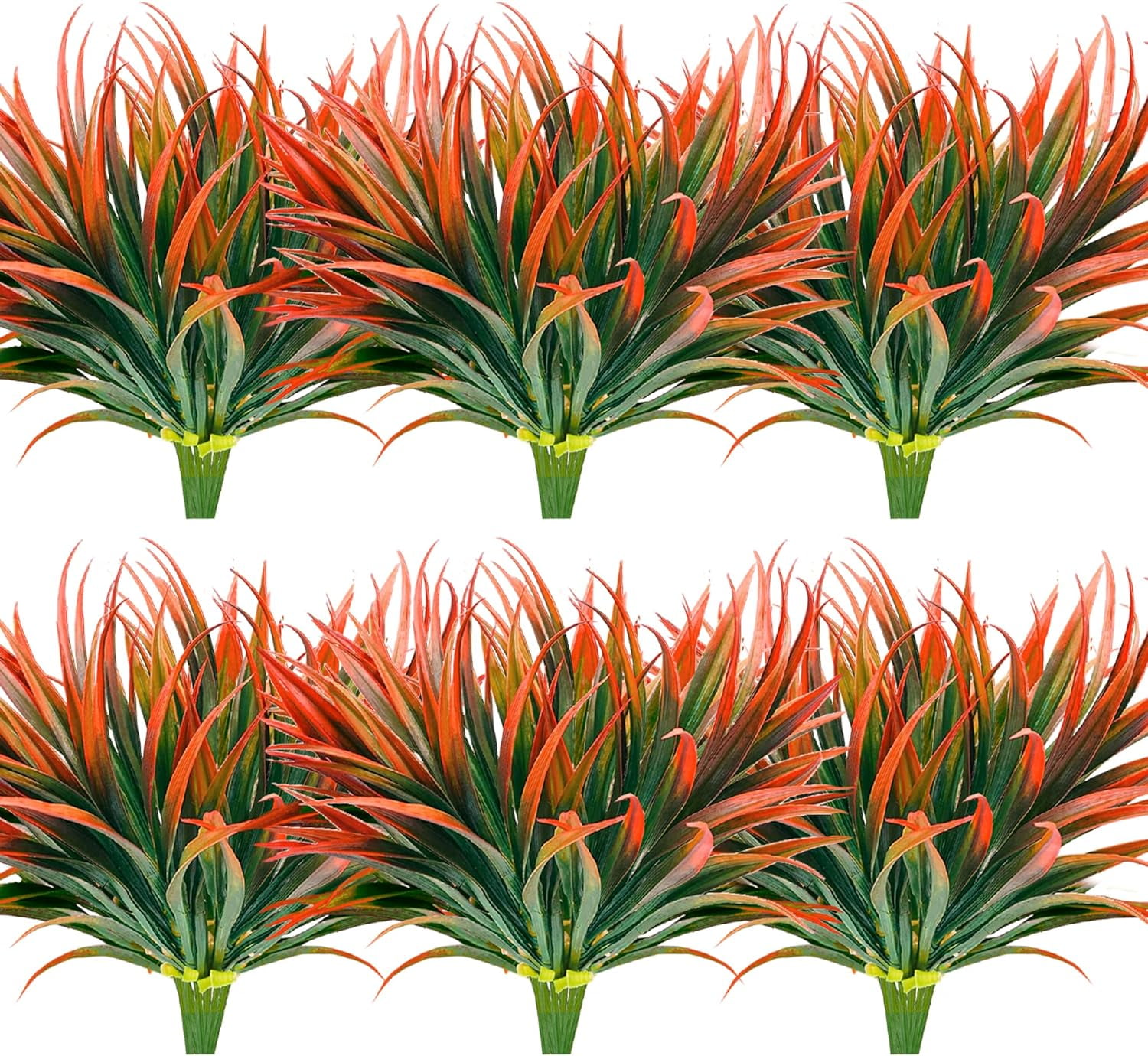 4/12 Pcs Artificial Shrubs Bushes Plants Fake Grass Bushes Plastic ...