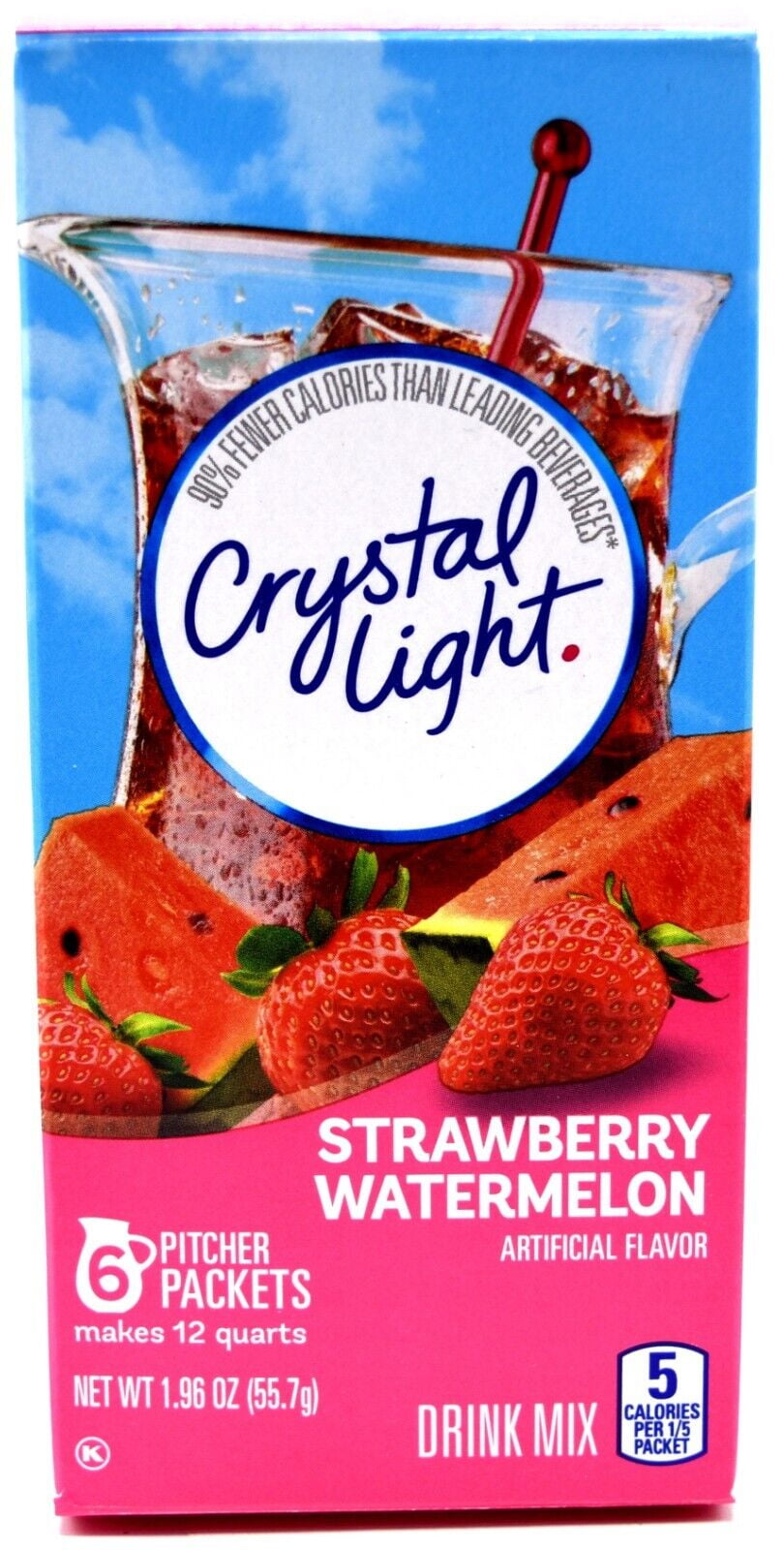 4 12-Quart Boxes Crystal Light Strawberry Watermelon Drink Mix ...