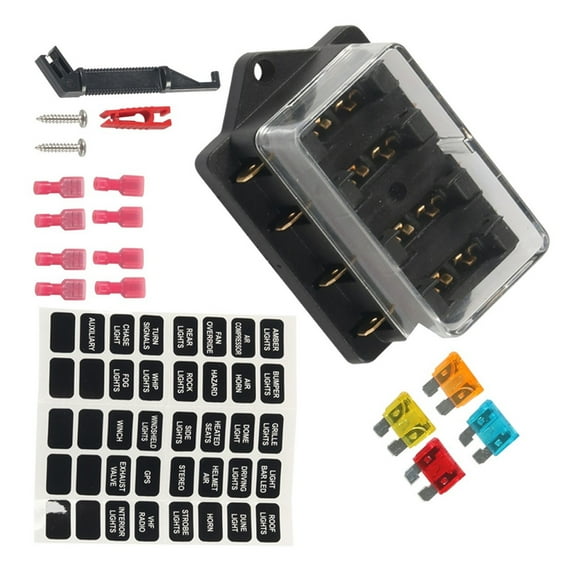 4-12 Way 32V Fuses Box Fuses Block, Circuit with Bus Waterproof Fuses ...