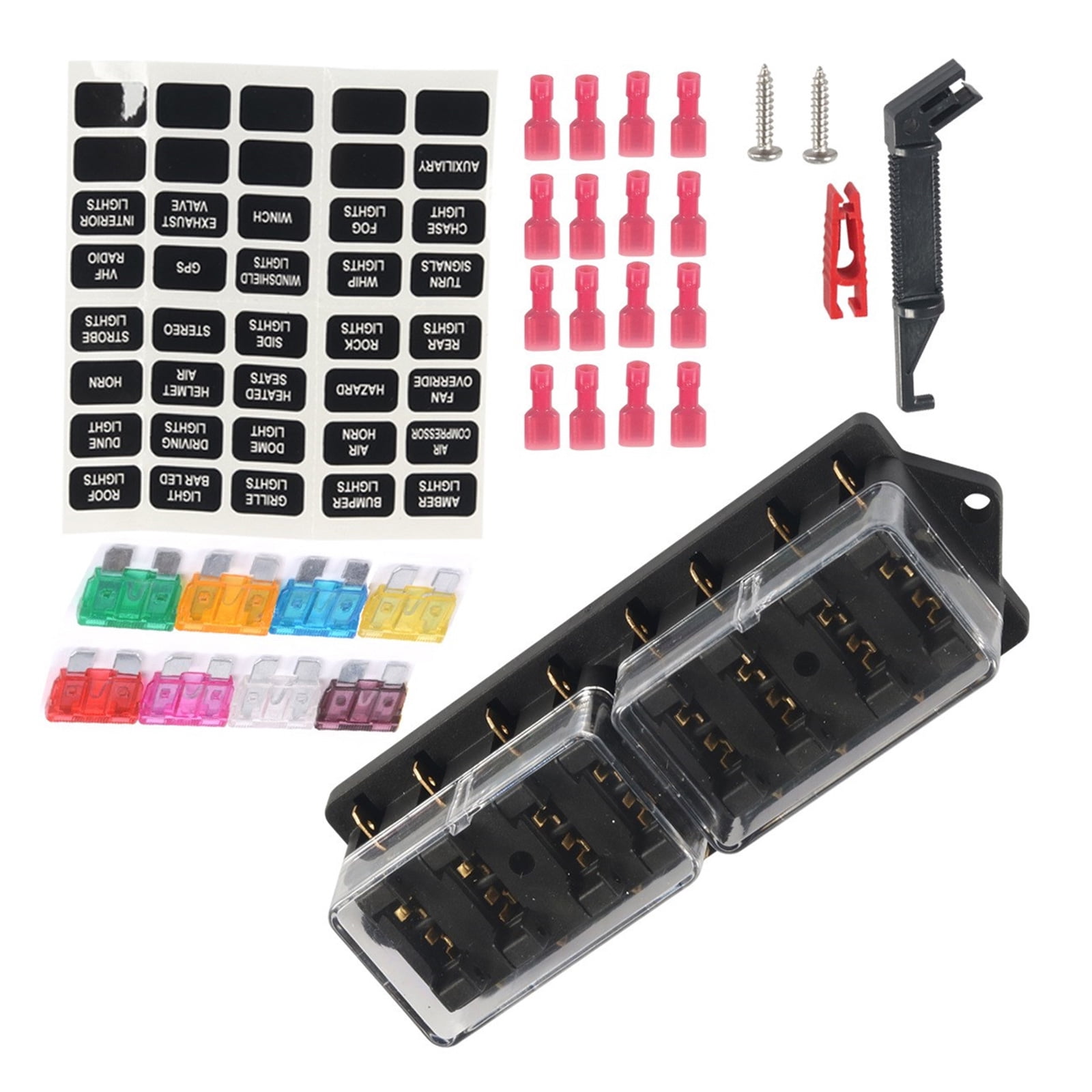 4-12 Way 32V Fuses Box Fuses Block, Circuit with Bus Waterproof Fuses ...