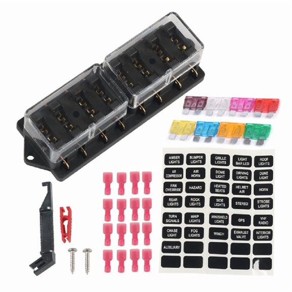 4-12 Way Fuses Box for Standard Fuses Holder Block 32V 20A Car Boats ...