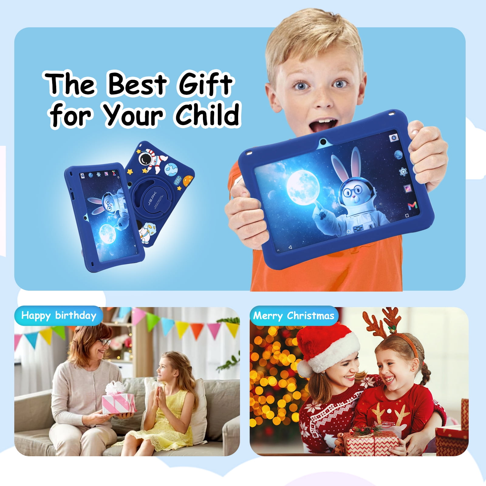 4+128GB 7-inch Kids Learning Tablet, WiFi Connectivity, Android 13.0 ...