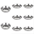 4-12PC Stainless Steel Round Plates 6.3 Inch Dinner Plate Dish Set for ...
