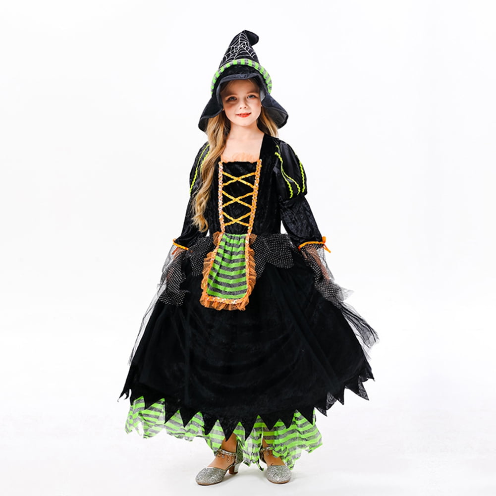 4-12Y Girls Witch Costume for Girls Kids, Fairytale Witch Halloween ...