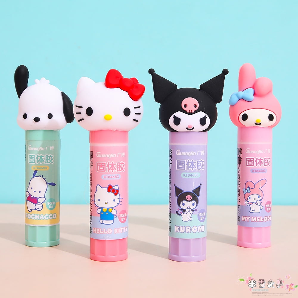 4/12pcs Sanrio Solid Glue Hellokitty Kuromi Pachacco Super Strong ...