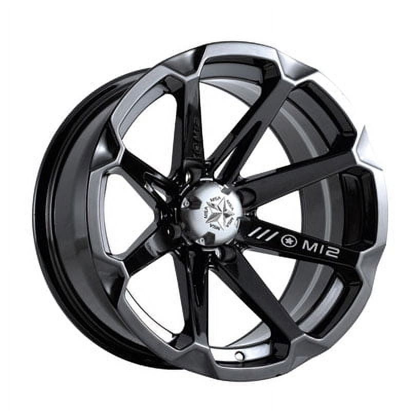 4/137 Motosport Alloys M12 Diesel Wheel 14x7 4.0 + 3.0 Black for Can-Am ...