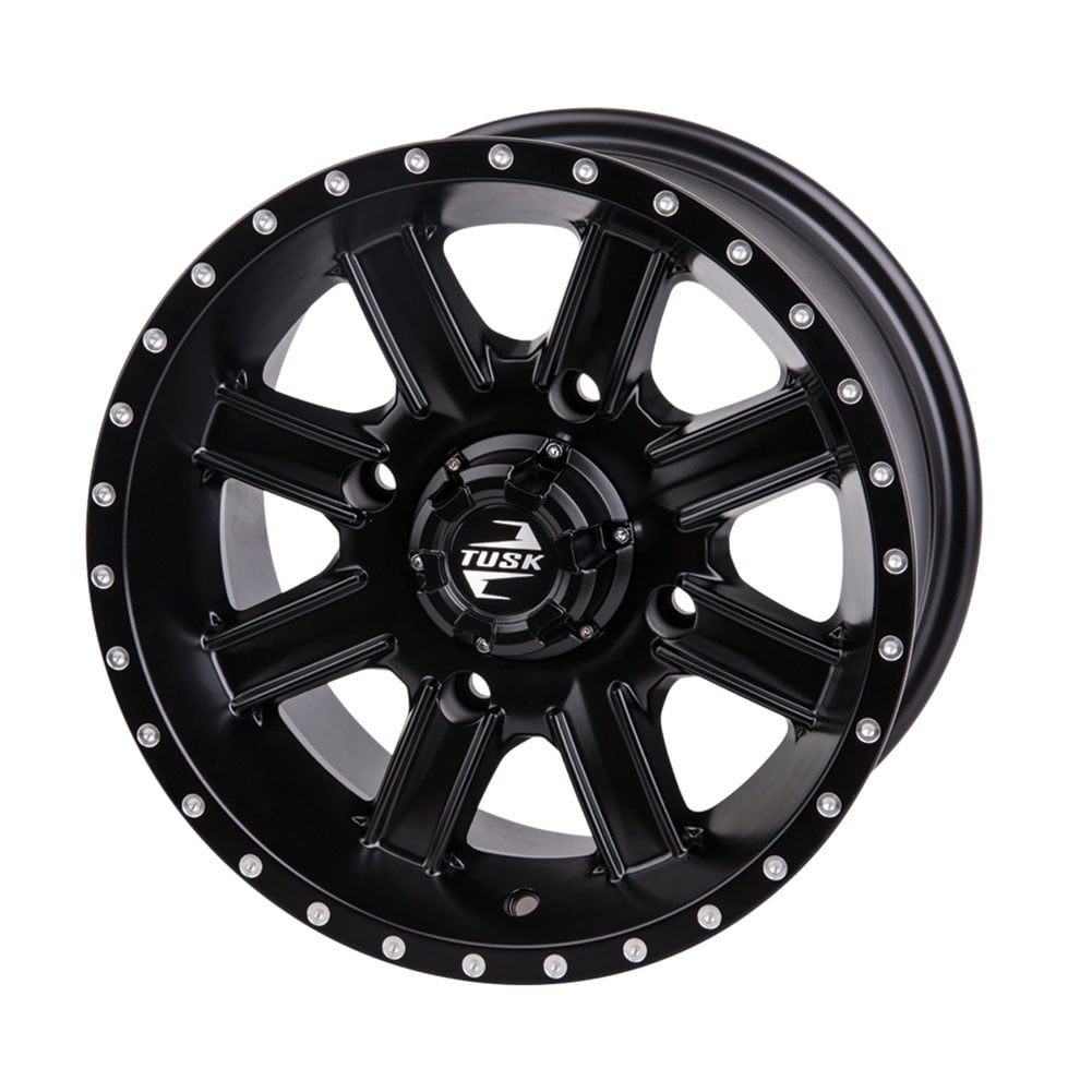 4/137 Tusk Cascade Wheel 14x7 4.0 + 3.0 Matte Black for Can-Am Defender ...