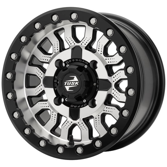 4/137 Tusk Fremont Beadlock Wheel 14x7 4.0 + 3.0 Machined/Black For ...
