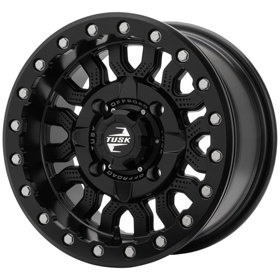4/137 Tusk Fremont Beadlock Wheel 14x7 4.0 + 3.0 Matte Black For Can-Am ...