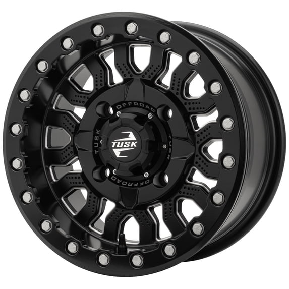 4/137 Tusk Fremont Beadlock Wheel 14x7 4.0 + 3.0 Milled/Black For Can ...