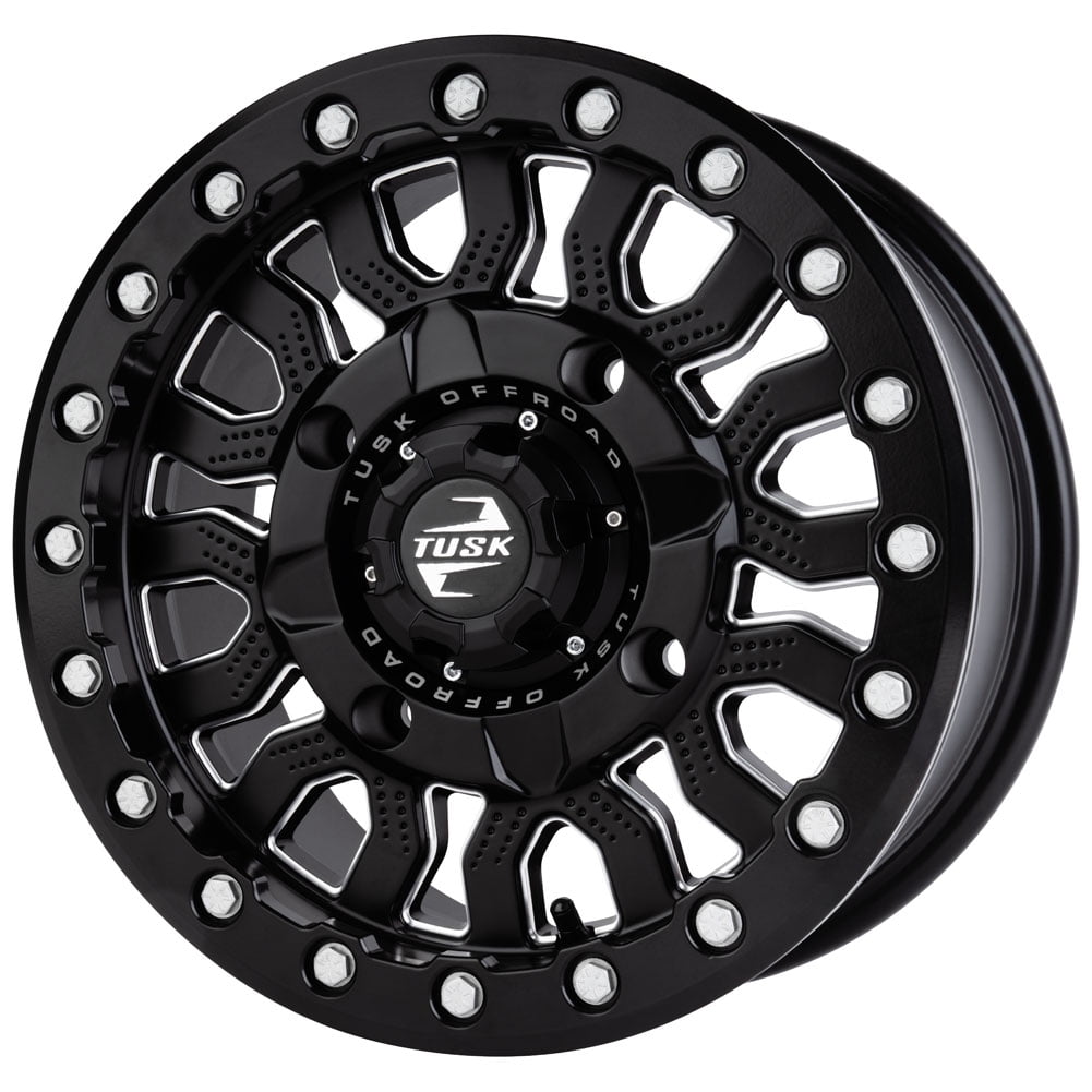 4/137 Tusk Fremont Beadlock Wheel 14x7 5.0 + 2.0 Milled/Black For Can ...