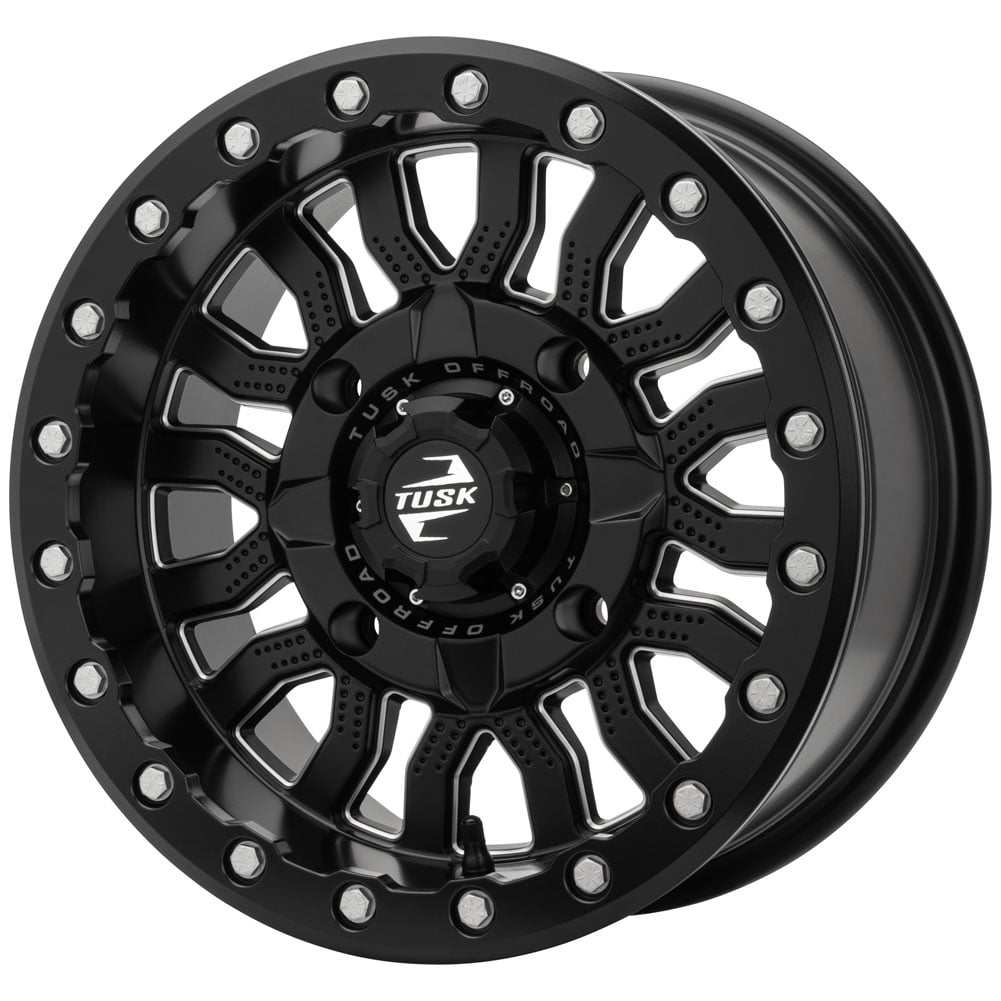 4/137 Tusk Fremont Beadlock Wheel 15x7 4.0 + 3.0 Milled/Black For Can ...