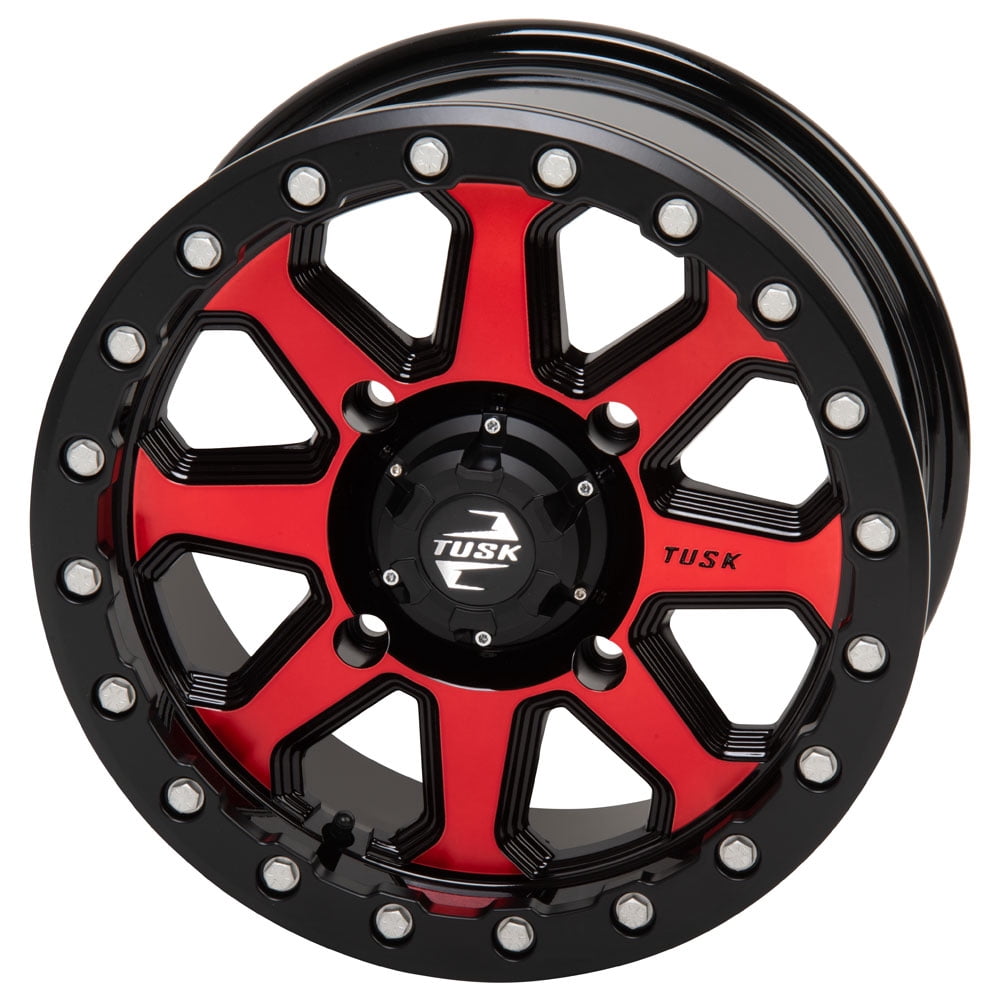 4/137 Tusk Uinta Beadlock Wheel 14x7 5.0 + 2.0 Candy For Can-Am ...
