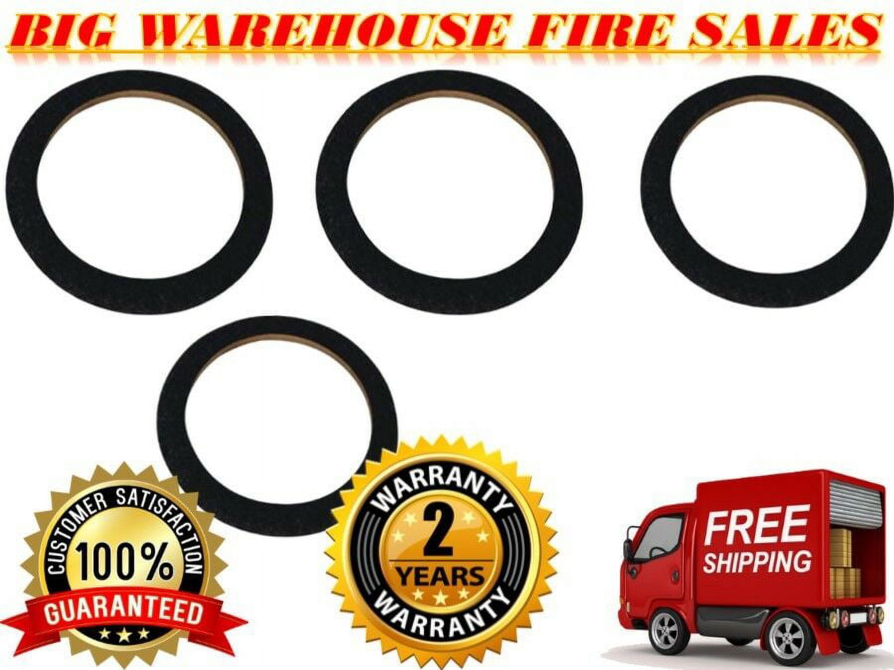 4 15" Black Carpeted MDF Car Stereo Speaker Woofer Subwoofer Sub Ring Spacer - Walmart.com