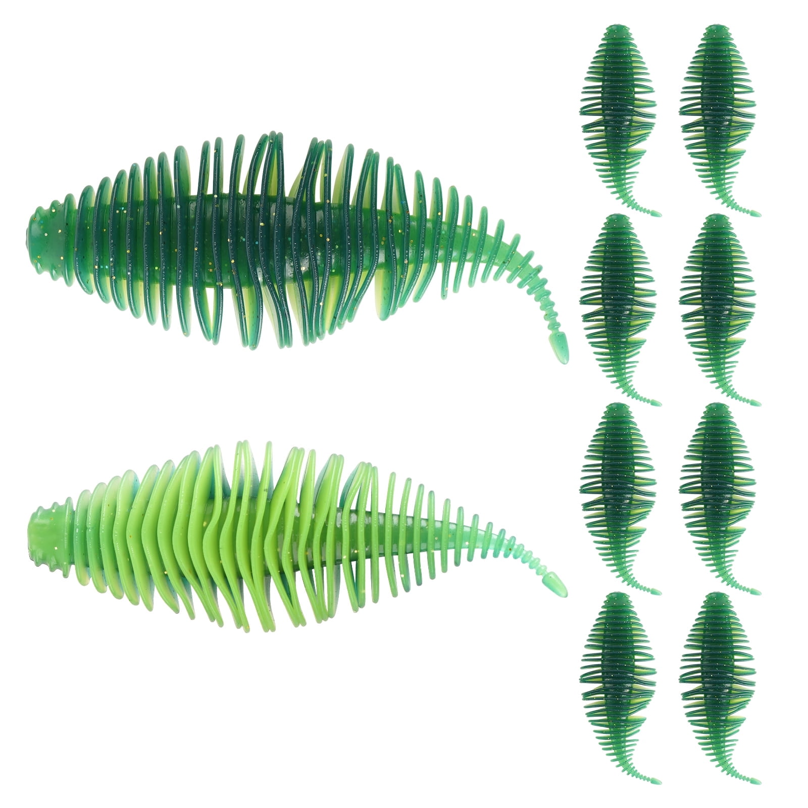 4.15'' Soft Swimbait Fishing Soft Plastic Lures 8pcs Double-Color Lure ...