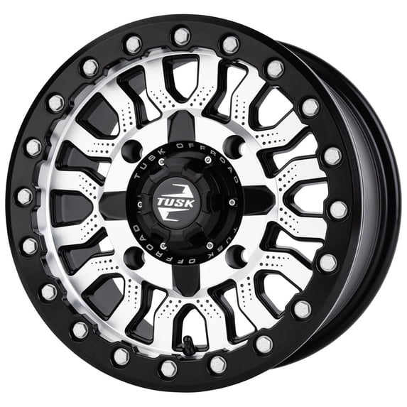 4/156 Tusk Fremont Beadlock Wheel 14x7 4.0 + 3.0 Machined/Black For ...