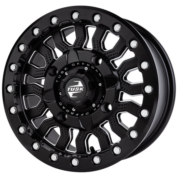 4/156 Tusk Fremont Beadlock Wheel 14x7 4.0 + 3.0 Milled/Black For ...
