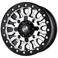 4/156 Tusk Fremont Beadlock Wheel 14x7 5.0 + 2.0 Machined/Black For ...