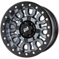 4/156 Tusk Fremont Beadlock Wheel 15x7 4.0 + 3.0 Gunmetal/Black For ...