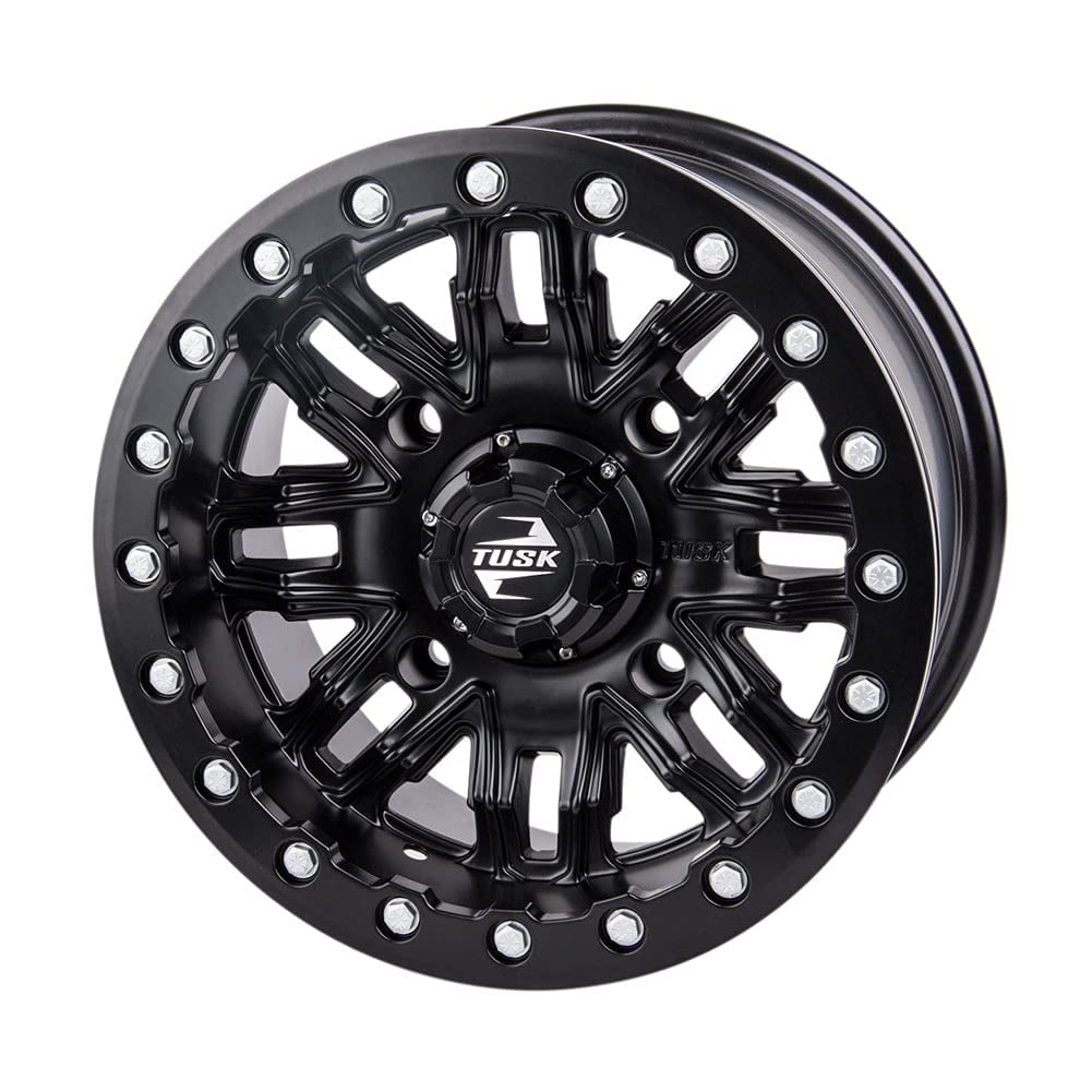 4/156 Tusk Nebo Beadlock Wheel 14x7 5.0 + 2.0 Matte Black For YAMAHA ...