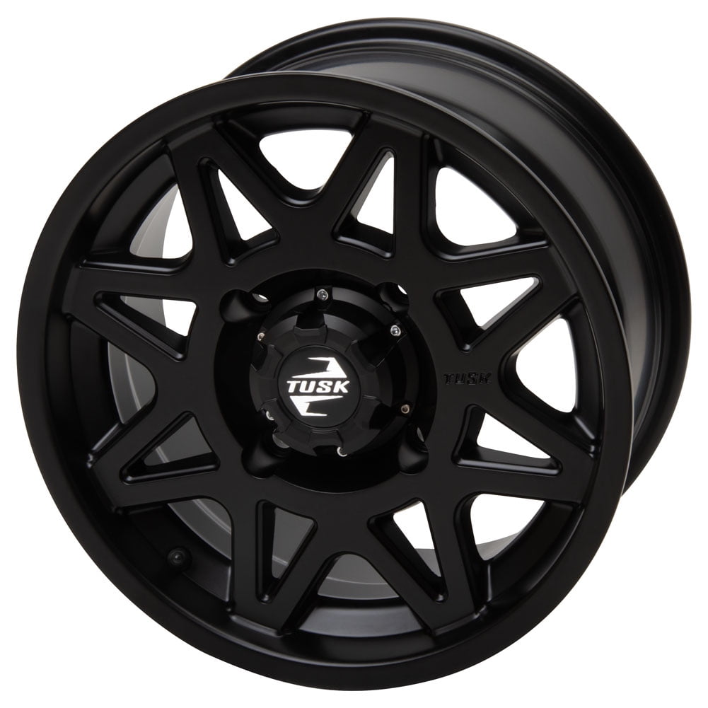 4/156 Tusk Tintic Wheel 15x7 4.0 + 3.0 Matte Black For Arctic Cat ...