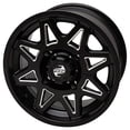 4/156 Tusk Tintic Wheel 15x7 4.0 + 3.0 Milled/Black for Polaris Ranger ...