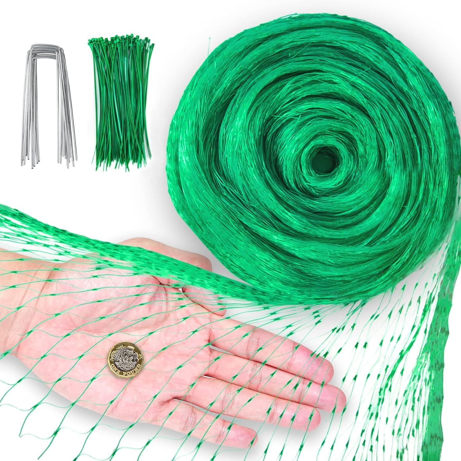 4 * 15M Green Garden Netting,Bird Netting Pond Plant Netting for Protecting Fruit Tree Vegetable ...