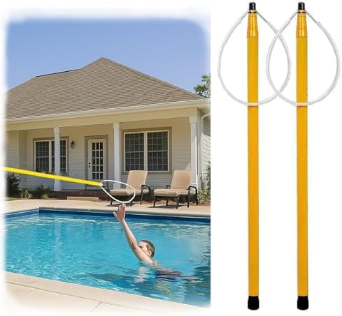 4-15ft Telescopic Pool Rescue Hook with Pole Fiberglass Telescoping ...