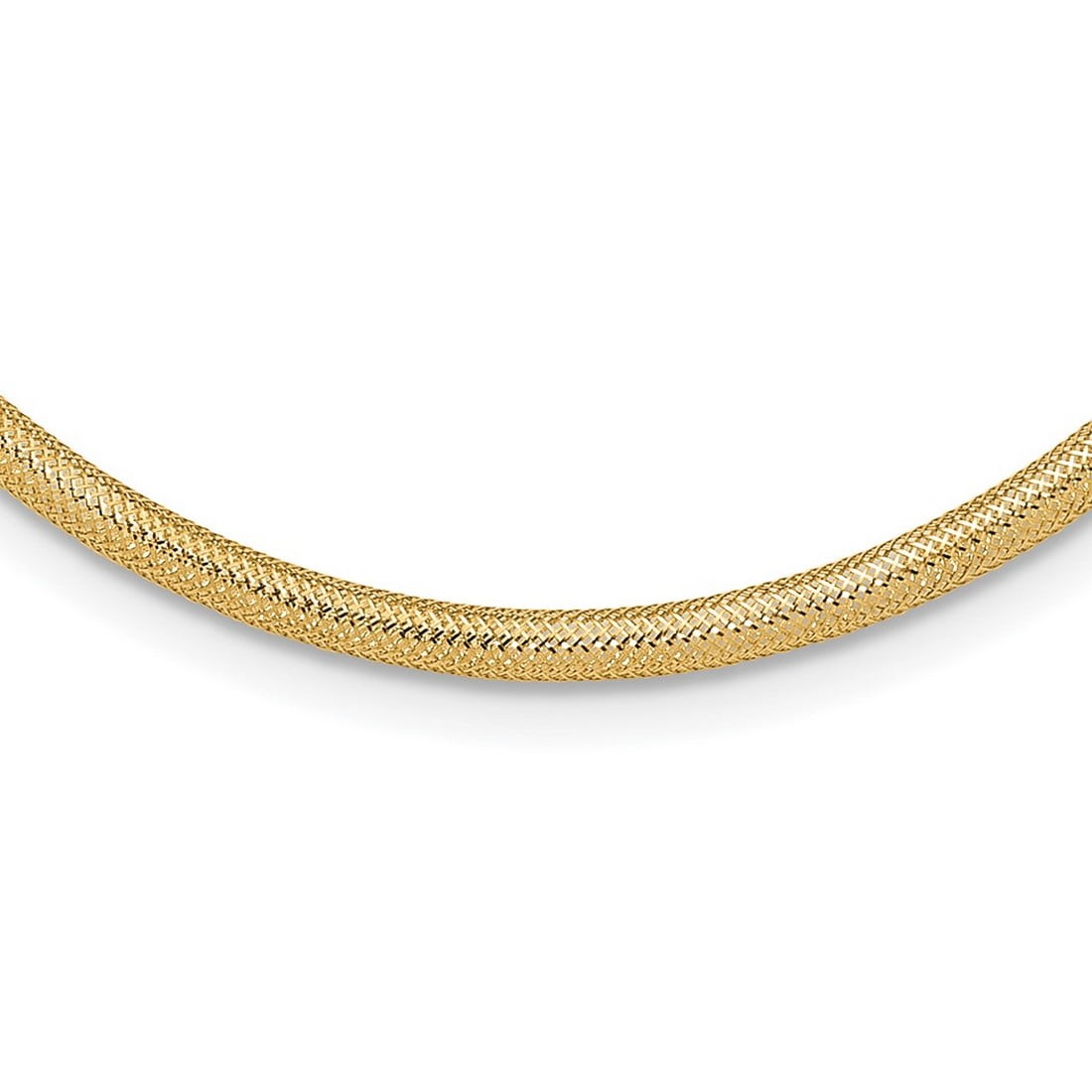 4.15mm 14k Gold Stretch Mesh Necklace 17.5 Inch - 2.6 Grams - Pendant ...