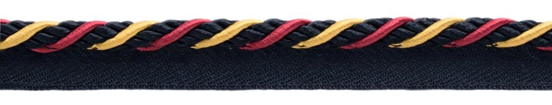 4/16" (0.5cm) Alexander Decorative Twisted Rope Cord Trim with Lip ...