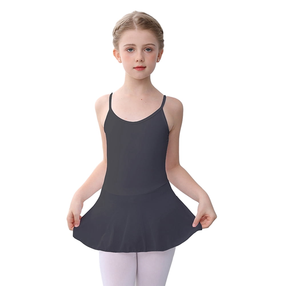 4-16T Girls Sleeveless Ballet Dress Leotards Dancewear Backless ...
