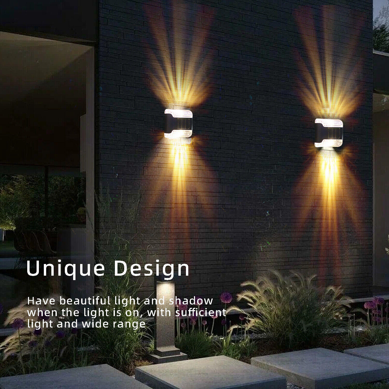 4-16pcs Solar Wall Lights LED Patio Railing Deck Path Street Lamps ...