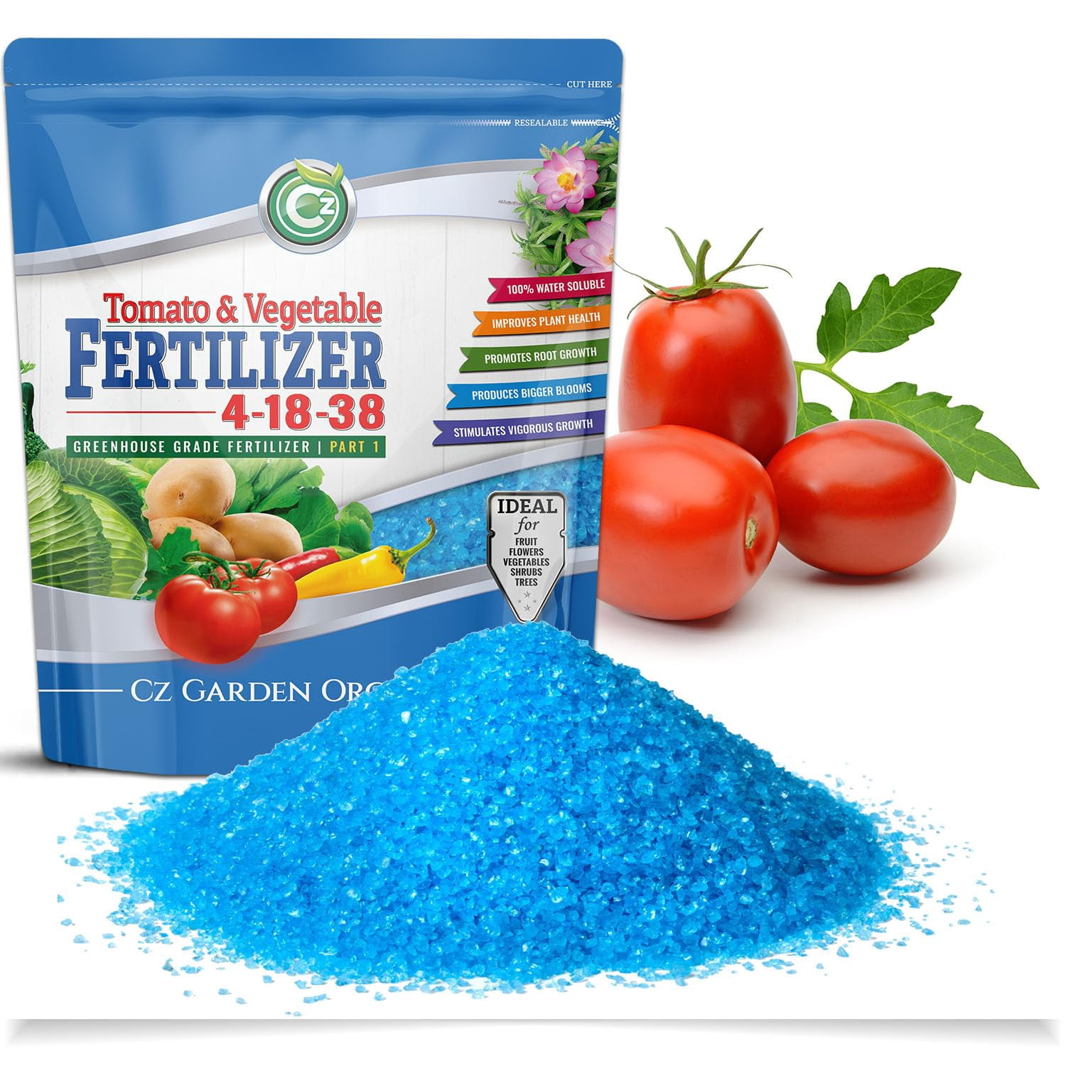4-18-38 Fertilizer Made in USA - 100% Water Soluble Plant Food for ...