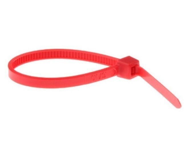 4", 18 lb. Red Cable Ties - (pack of 100) - Walmart.com