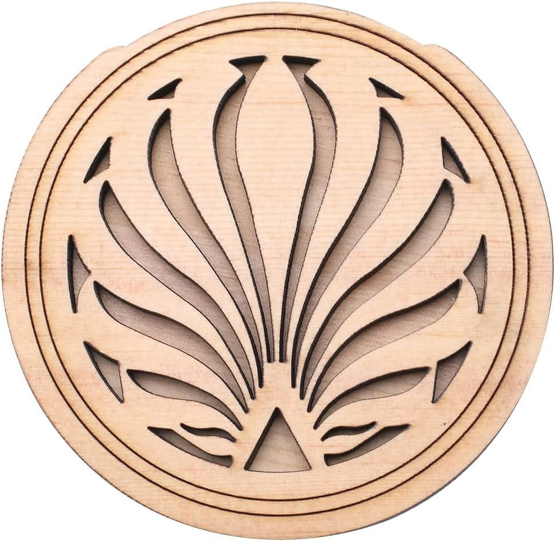 4.1Inch Wood Guitar Hole Cover Guitar Feedback Eliminator Wooden Pickup ...
