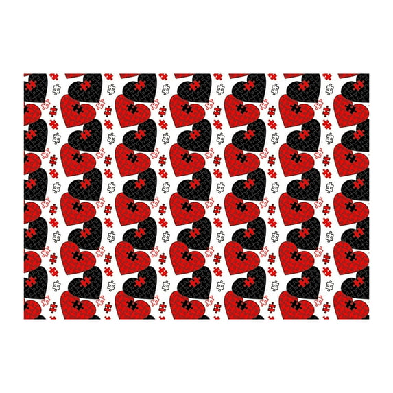 4/1PCS Valentine’s Day Wrapping Paper Love Heart Gift Wrapping Paper ...