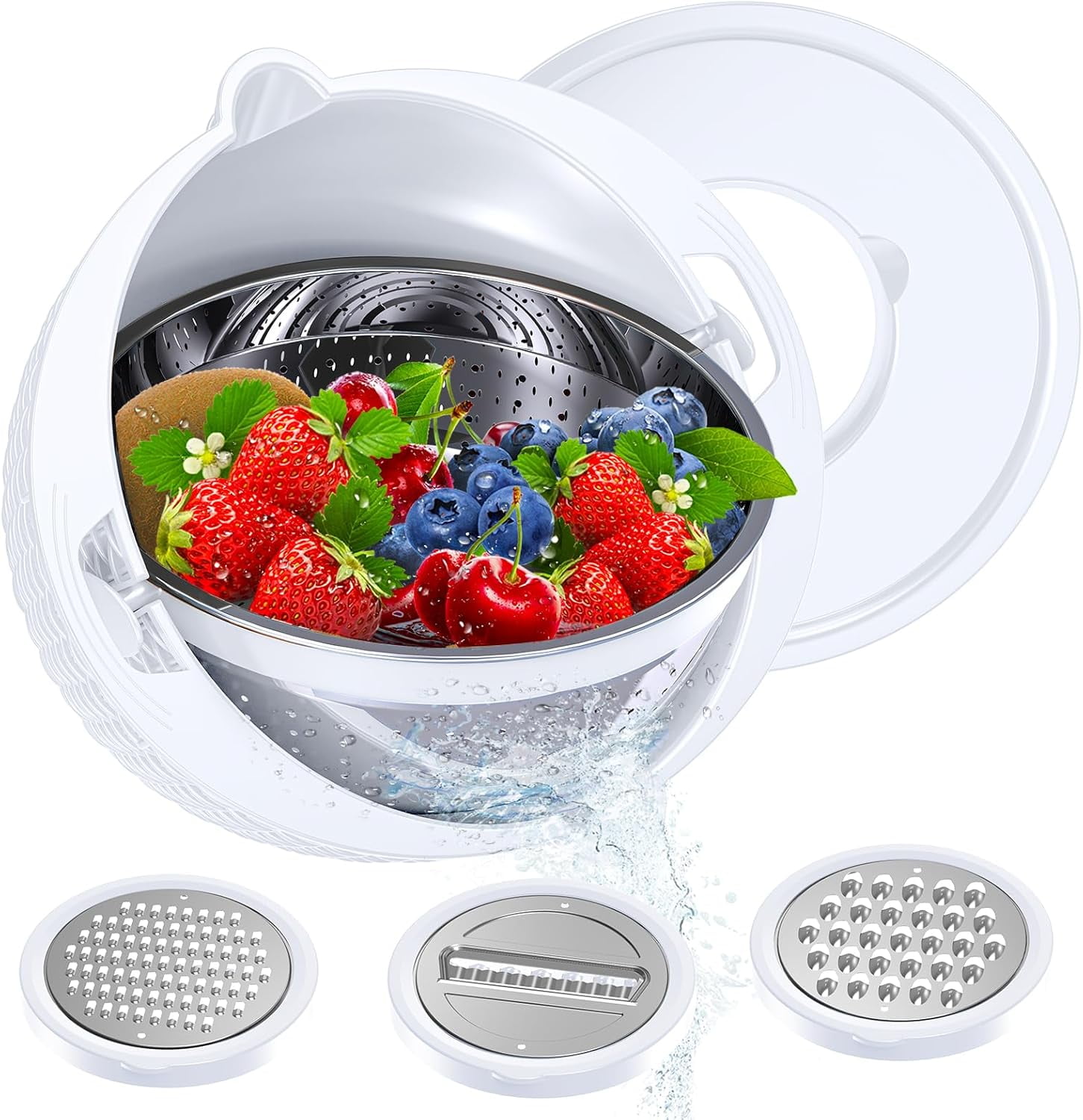 4-1multifunctional Colander Set，Rotatable Strainer- With A Rotating ...