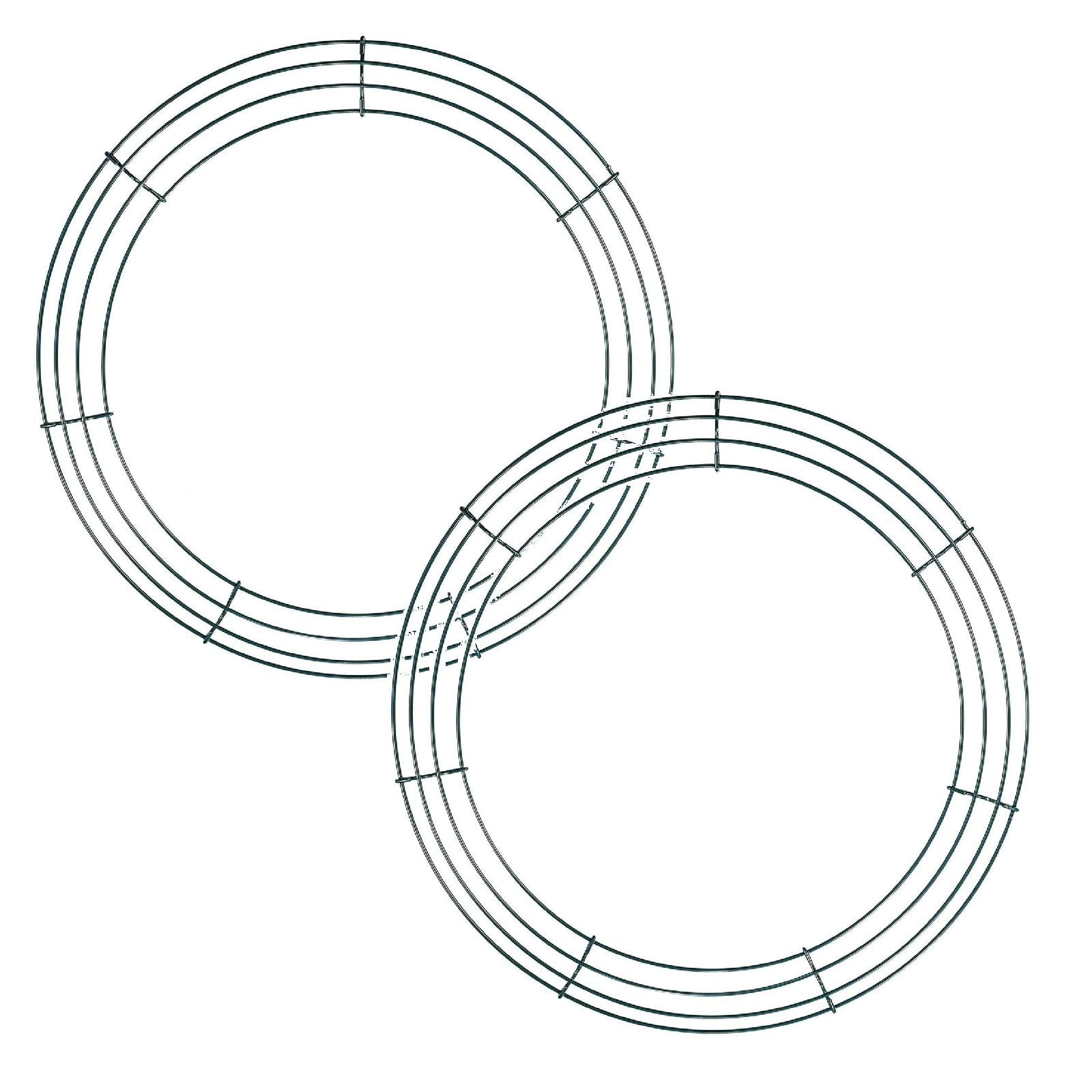4/2/1pcs 48 In Wire Wreath Frame Christmas Metal Round Wreath Form ...