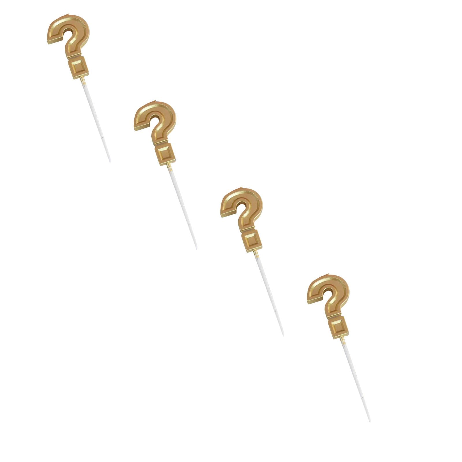 4/2/1pcs Question Mark Birthday Candle 3D Gold Number Question Mark ...