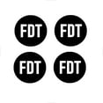 4 2.5" Sticker Round FDT Durable Vinyl Stickers - 4 Pack, 2.5" Round ...