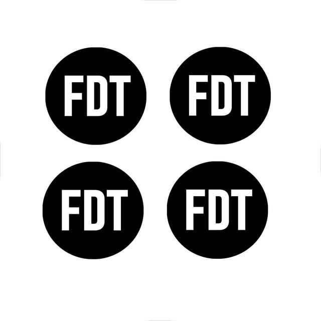 4 2.5" Sticker Round FDT Durable Vinyl Stickers - 4 Pack, 2.5" Round ...