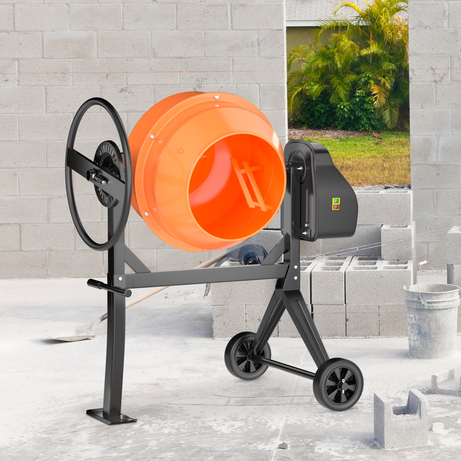 4.2 CuFt Electric Cement Mixer 2800 RPM,550W Heavy Duty Portable ...