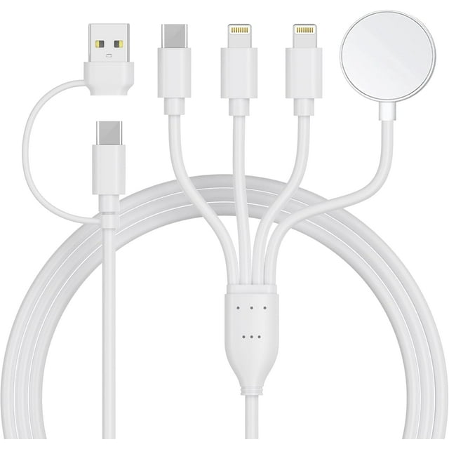 4 in 2 Multi Charging Cable for Apple Watch Charger,4FT USB C Cable ...
