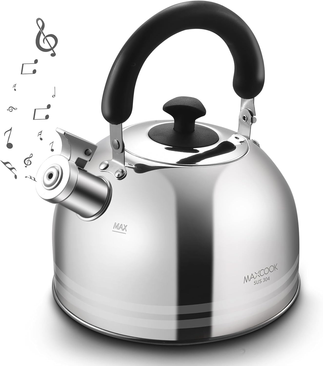4.2 Quart/4L Stainless Steel Whistling Tea Kettle,Brushed Satin ...