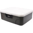 4.2 gallon lockable storage container box, portable lockbox with ...